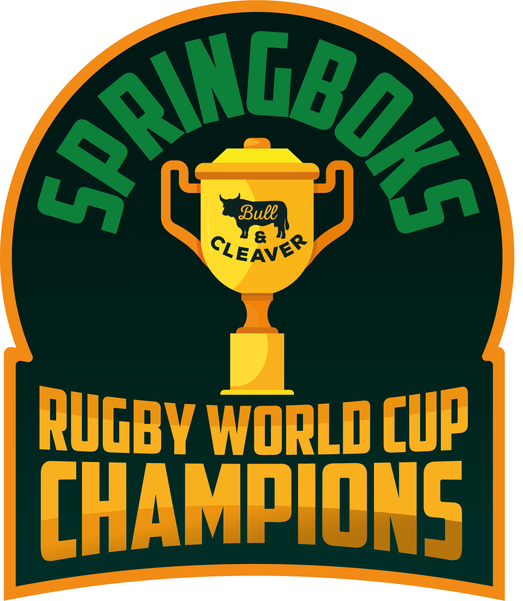 Springbok World Champions Sticker – Bull and Cleaver